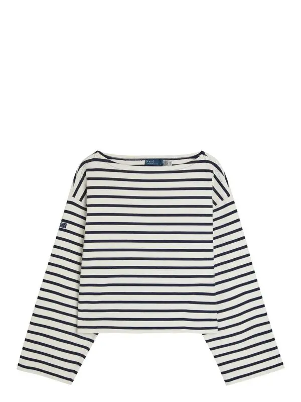 Polo Ralph Lauren Striped Cotton Top - Navy