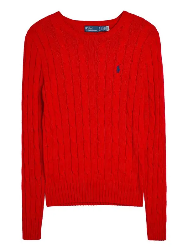 Polo Ralph Lauren Cable-knit Cotton Jumper - Red