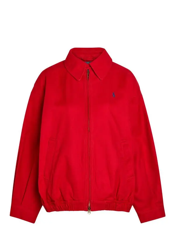 Polo Ralph Lauren Logo-embroidered Twill Jacket - Red
