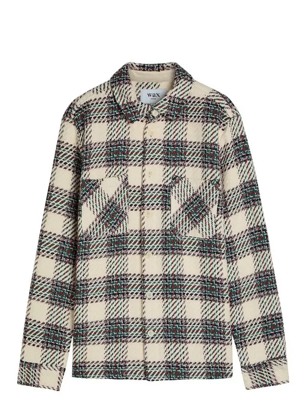 WAX LONDON Whiting Checked Cotton-blend Overshirt - Green