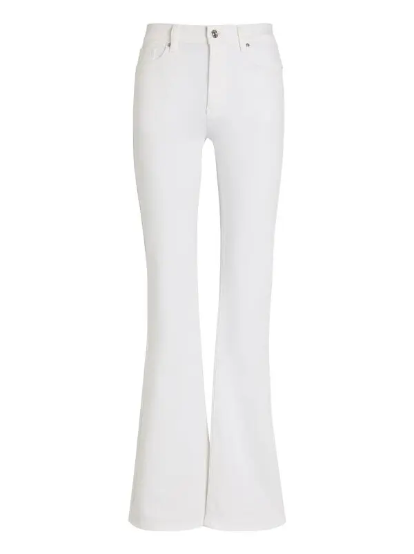 FRAME The Icon Long Flared-leg Jeans - White
