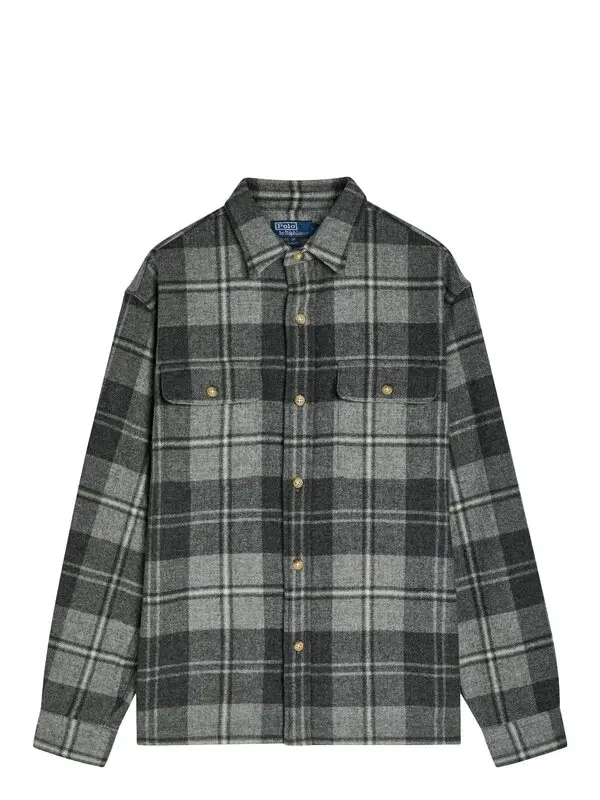 Polo Ralph Lauren Plaid Wool Overshirt - Navy