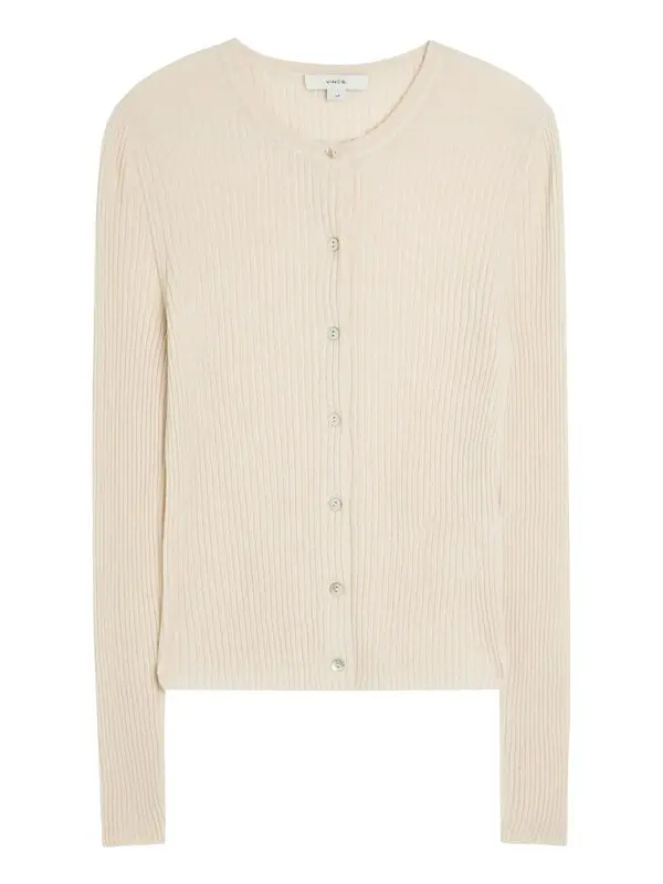 Vince Cashmere And Silk-blend Cardigan - Sand