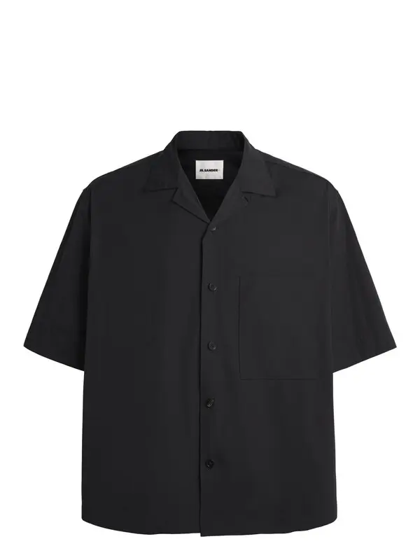JIL SANDER Cotton Short-sleeve Shirt - Black