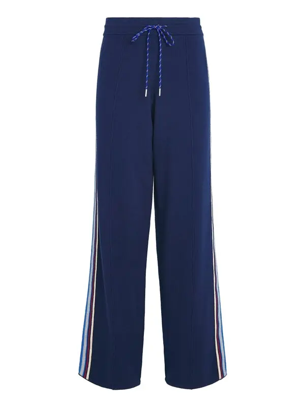 Guest In Residence Cotton-blend Stripe Sweatpants - Navy