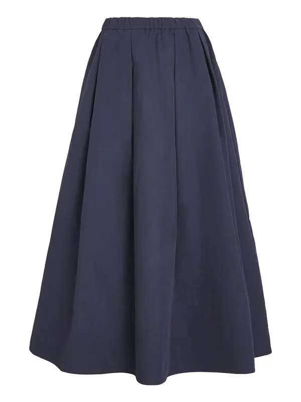 Stylein Cotton-blend Sorina Midi Skirt - Navy