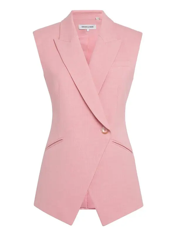 Veronica Beard Sleeveless Single-breasted Blazer - Pink