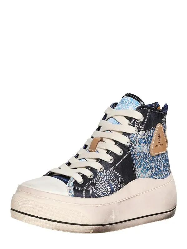 R13 Kurt High-top Sneakers - Blue Bandana Print