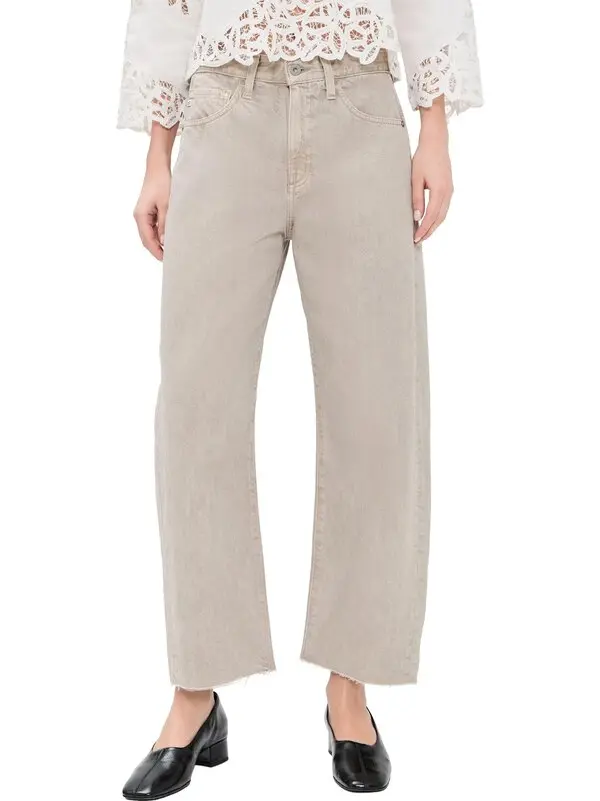 Ag Hattie Crop Jeans - Sulfur Light Taupe