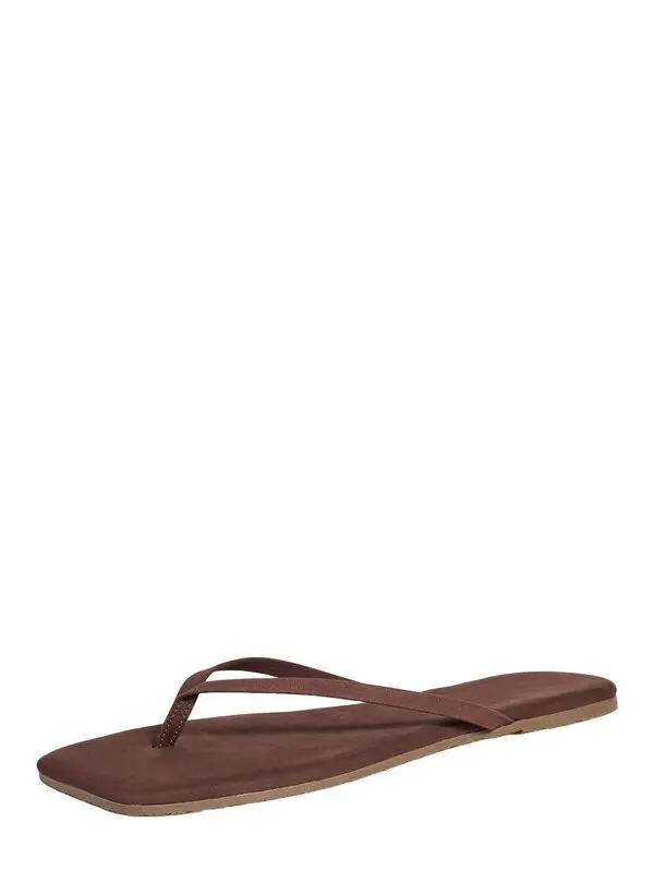 Tkees Lily Suede Flip Flops - Bourbon