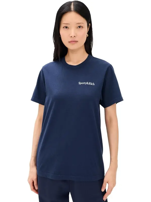 SPORTY & RICH Play Tennis T-shirt - Dark Navy