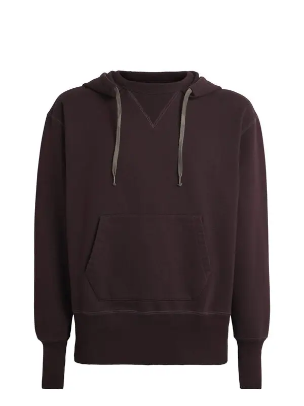 MAISON MARGIELA Cotton Distressed Hoodie - Red
