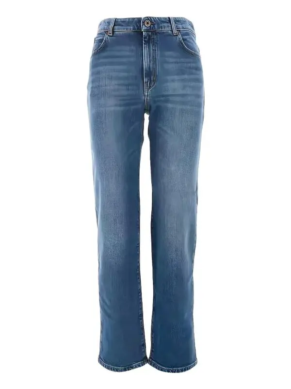 Max Mara Cotton Straight-leg Jeans - Blue
