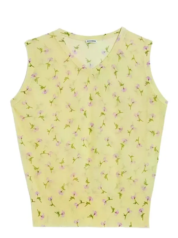 JIL SANDER Printed Vest - Yellow