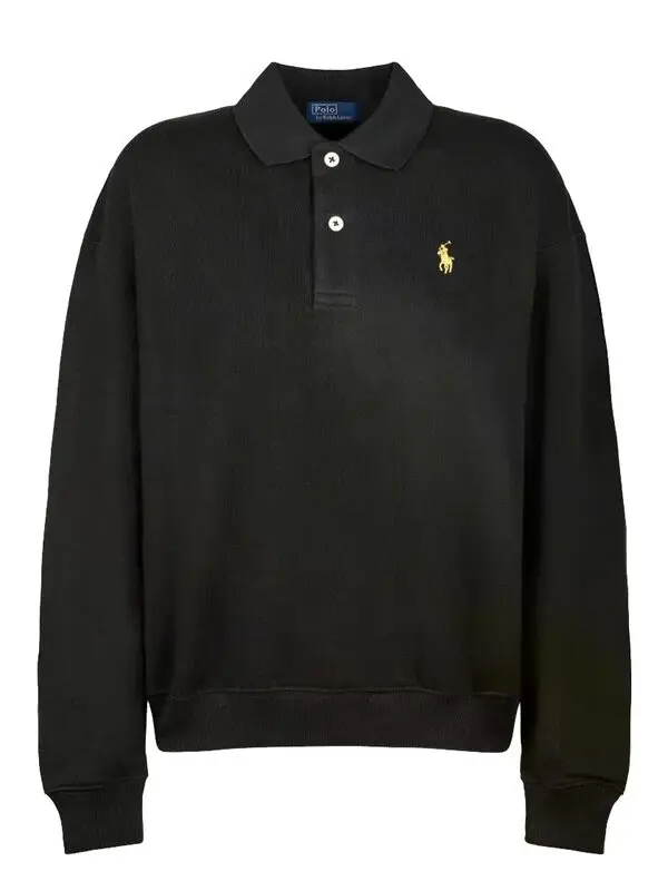 Polo Ralph Lauren Logo Polo Top - Black