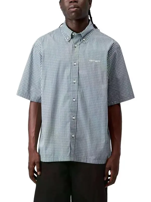 Carhartt Work In Progress Groff Buttoned Checked Shirt - Blue