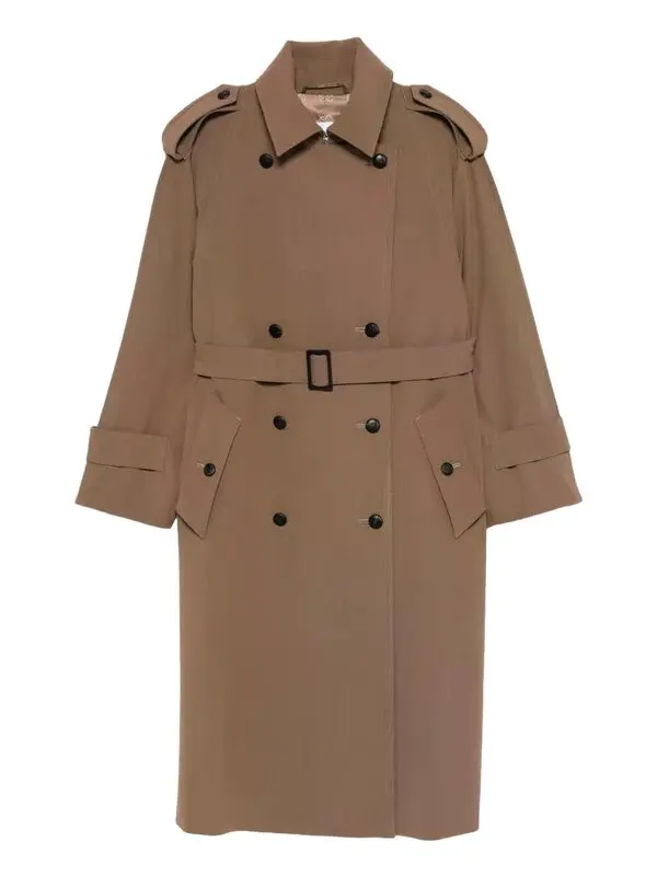 Max Mara Mxmcerto Belted Trench Coat - Brown