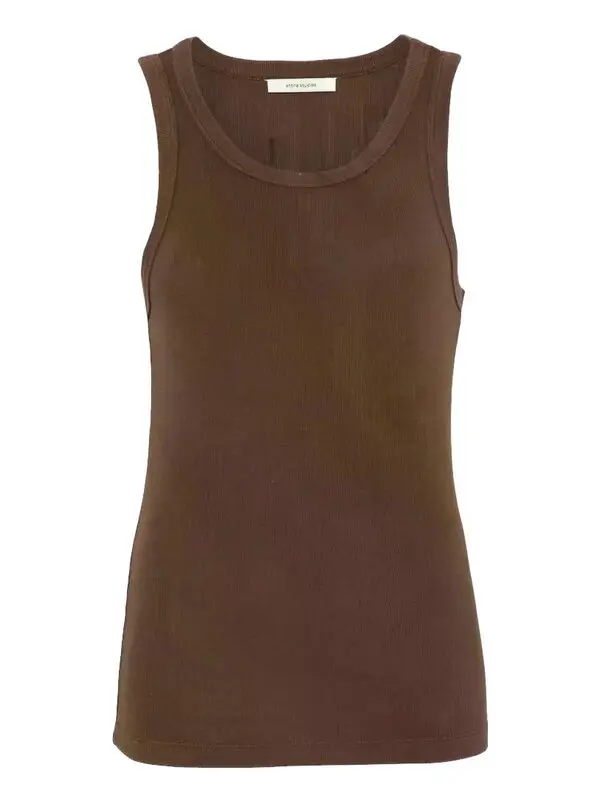 ENTIRE STUDIOS Ribbed Tank Top - Brown