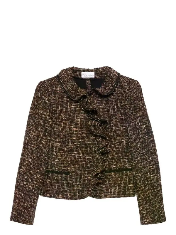 Valentino Garavani 2000s Ruffle Jacket - Brown