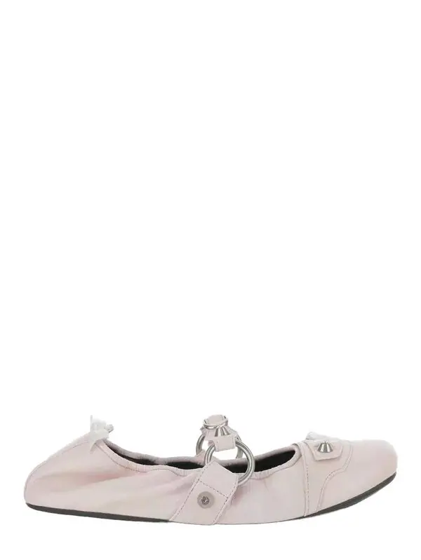 Balenciaga City Ring Buckle Ballet Flats - Pink