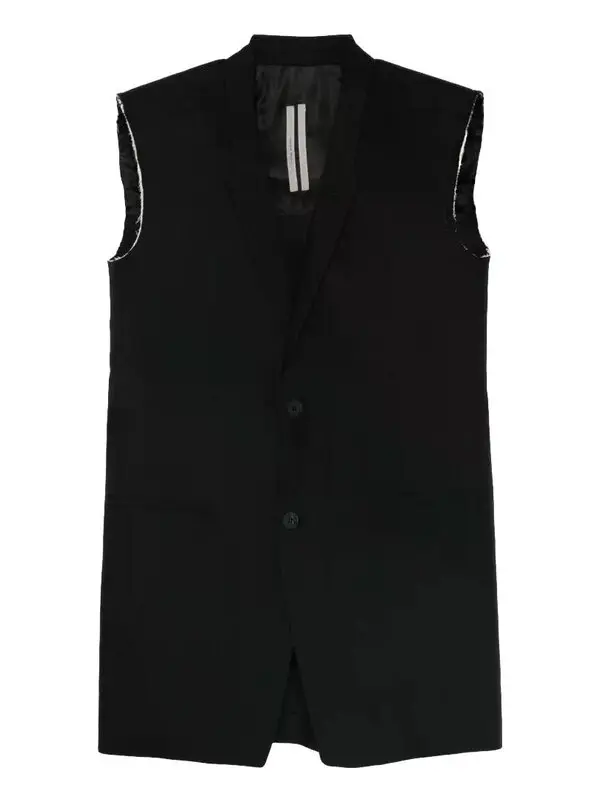 Rick Owens V-neck Gilet - Black