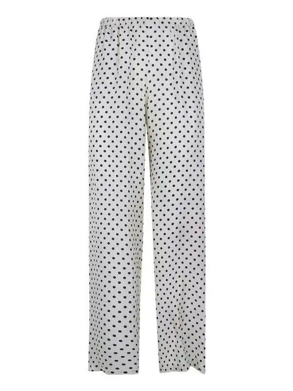 LAURA URBINATI Polka Dot Trousers - White