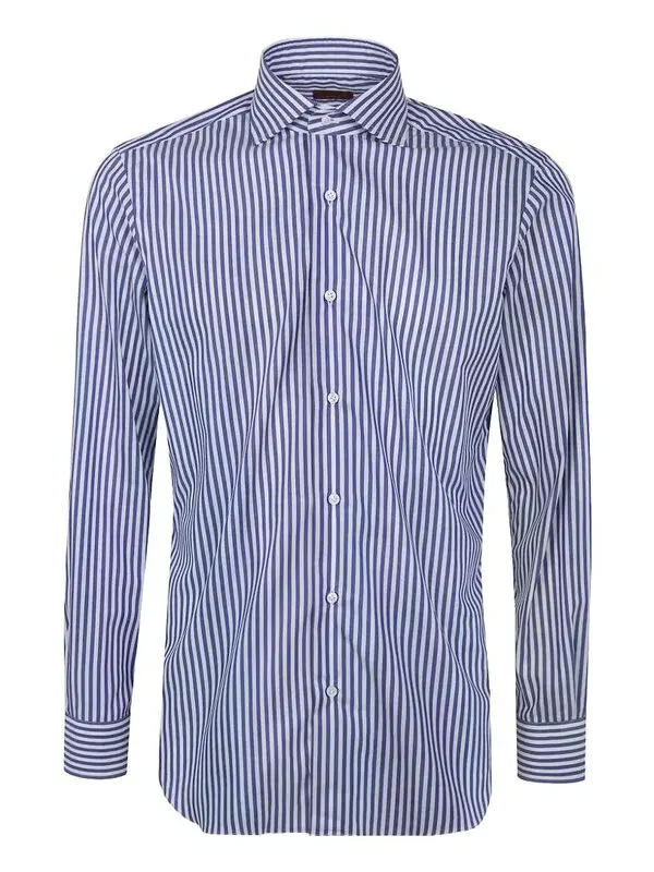 BARBA NAPOLI Striped Shirt - Blue