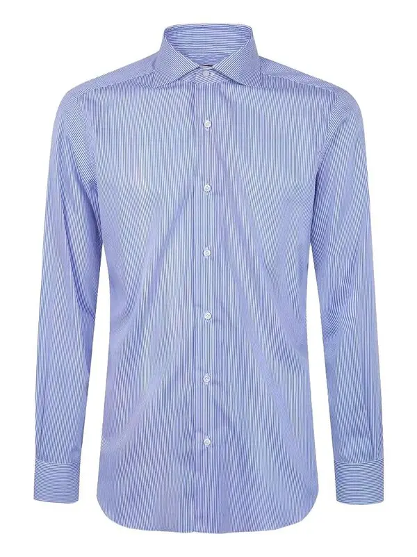 BARBA NAPOLI Striped Shirt - Blue