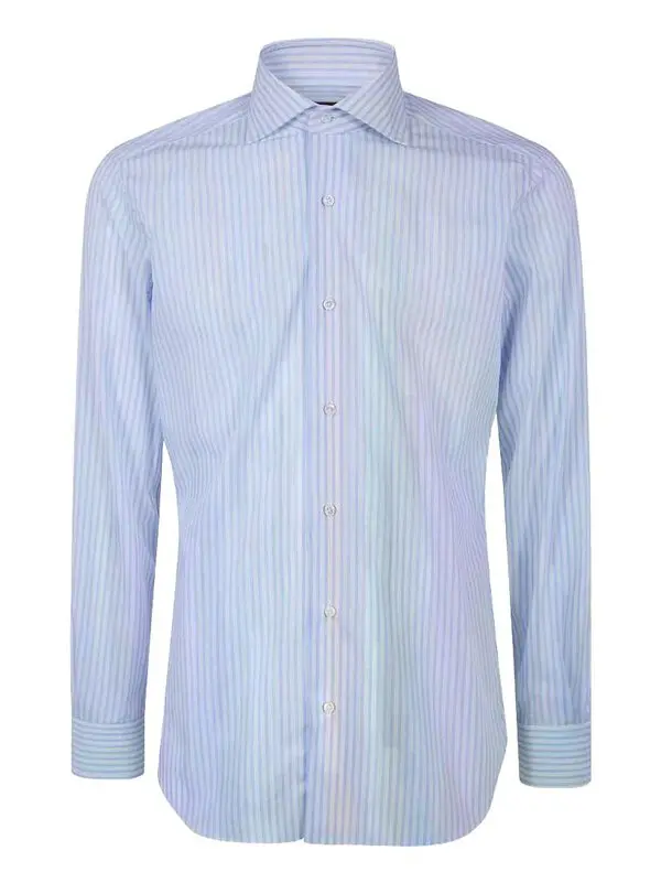 BARBA NAPOLI Striped Shirt - Blue