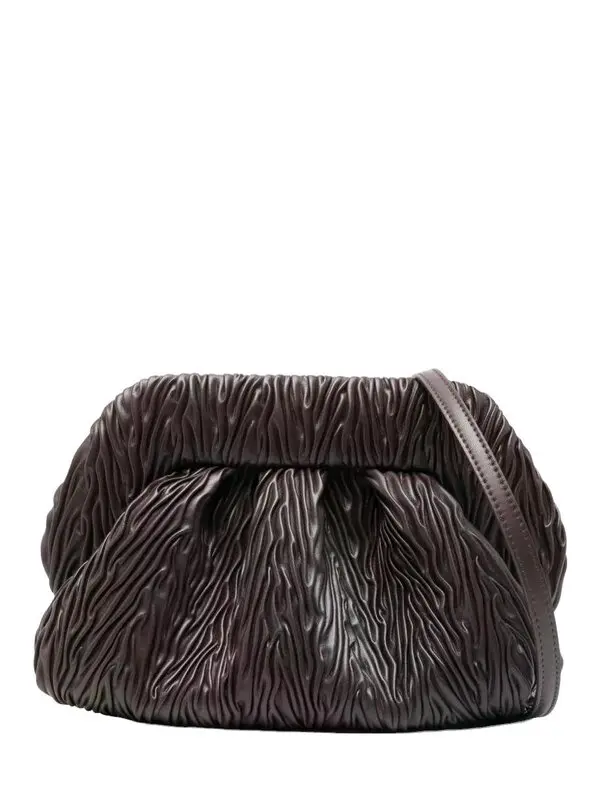 THEMOIRE Medium Bios Ruched Shoulder Bag - Brown