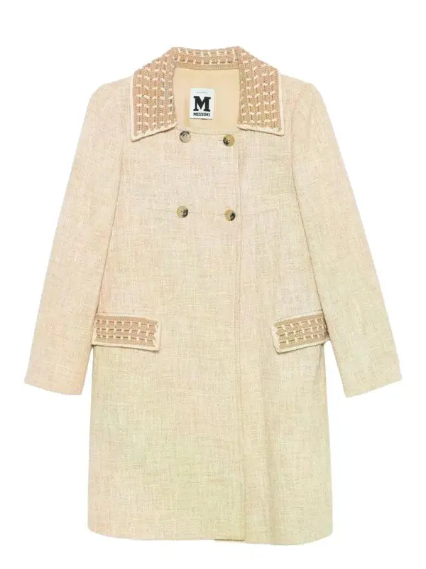 Missoni 2010s Cotton Double-breasted Coat - Neutrals