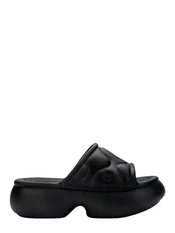 Melissa Puff Platform Slides - Black