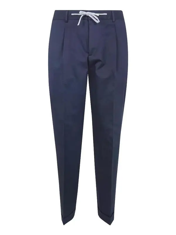 BARBA NAPOLI Roma Pleated Trousers - Blue