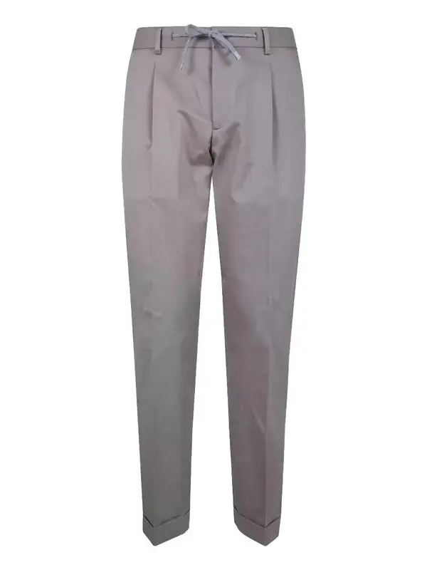 BARBA NAPOLI Pleated Trousers - Grey