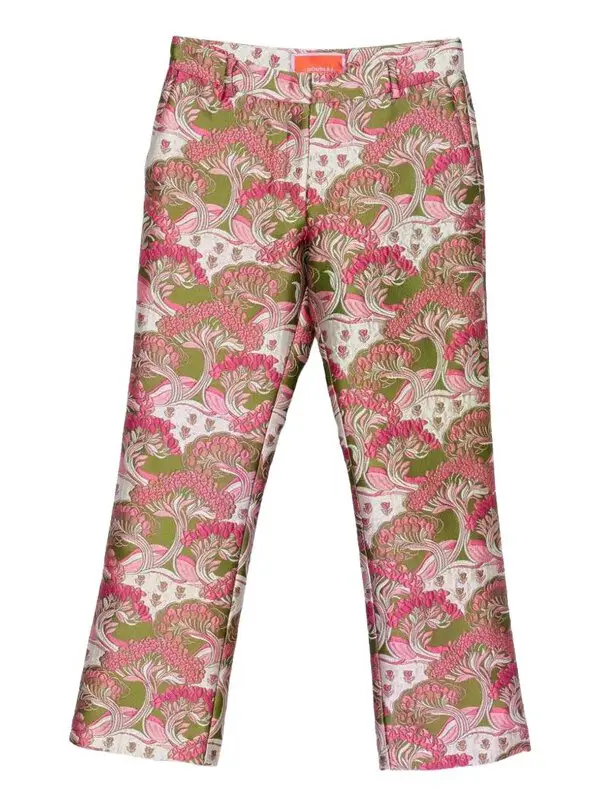 La DoubleJ Floral-print Trousers - Green