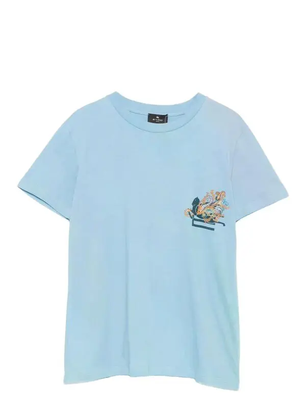 Etro Paisley Print T-shirt - Blue