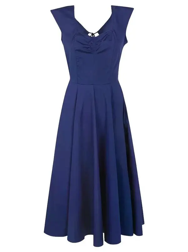 Aspesi Tie Back A-line Dress - Blue