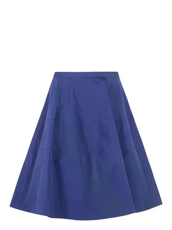 Aspesi Tiered Cotton Skirt - Blue
