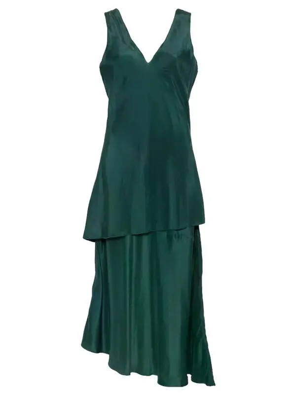 Barena Venezia V-neck Layered Dress - Green