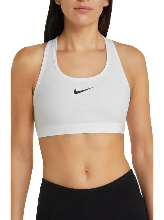Nike Dri-fit Swoosh Support Padded Sports Bra - 100 100 White/black