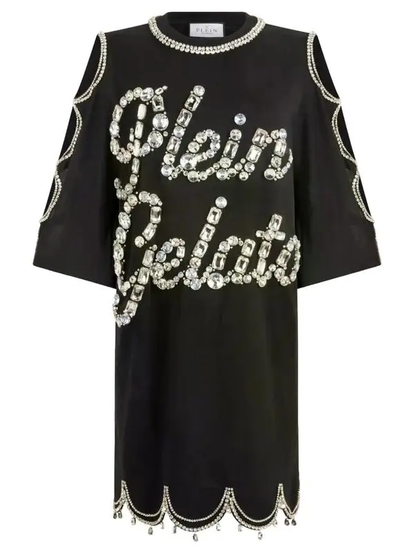 Philipp Plein Embellished Mini Dress - Black