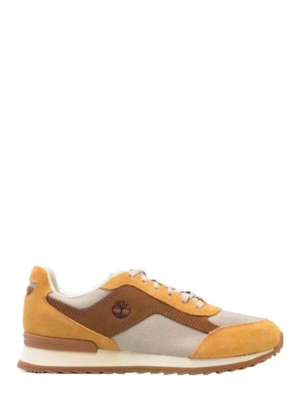 Timberland Logo Leather Sneakers - Neutrals