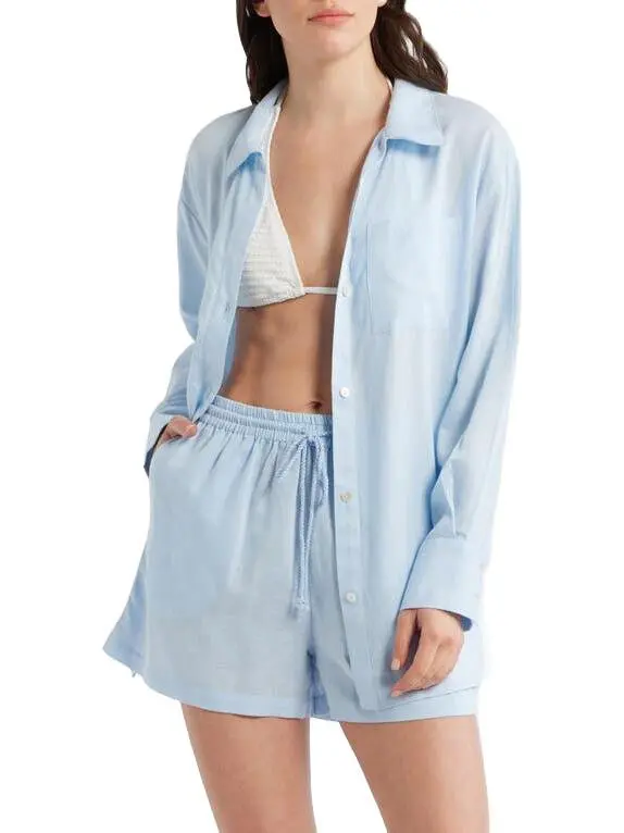 Nordstrom Cover-up Shirt - Blue Floaty