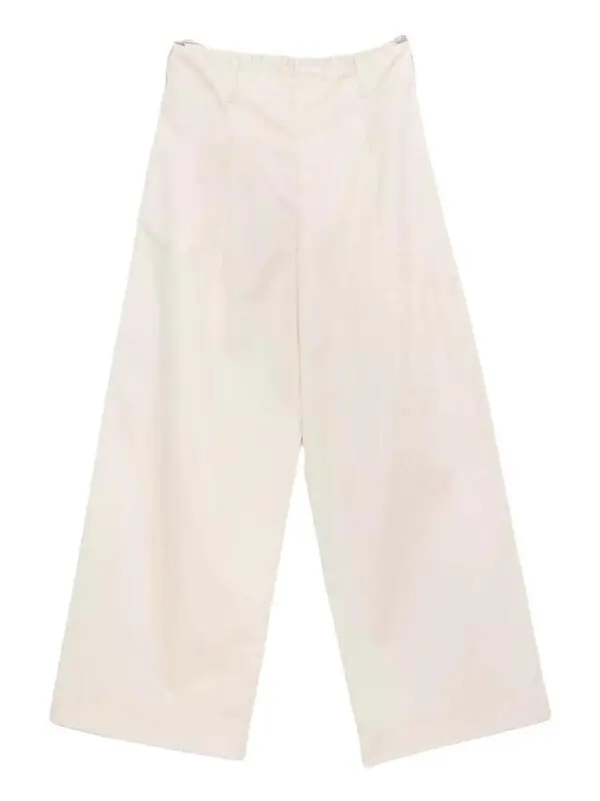SUSANNE BOMMER Pleated Wide Leg Trousers - Neutrals