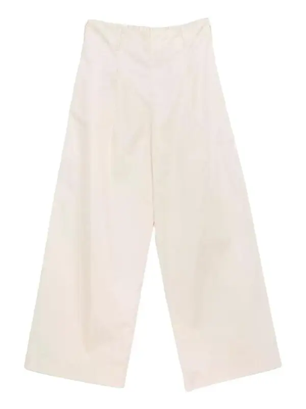 SUSANNE BOMMER Pleated Wide Leg Trousers - Neutrals