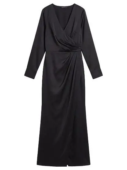 Coast Satin Bridesmaid Dress - Black