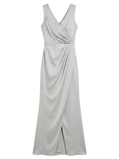Coast Satin Bridesmaid Dress - Sage