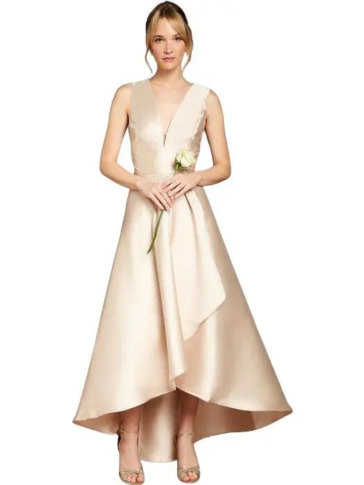 Coast Plunge Waterfall Maxi Dress - Champagne