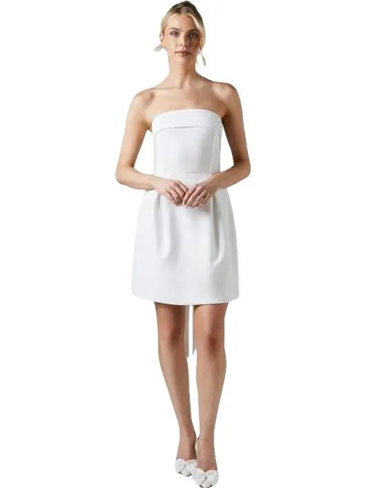 Coast Bow Back Bandeau Mini Dress - Ivory