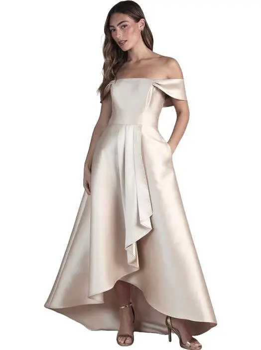 Coast Bardot Twill Bridesmaid Dress - Champagne